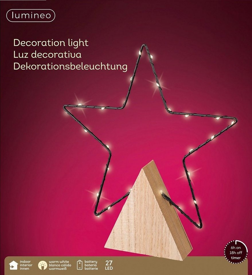 Lumineo Led Stern Led Stern Beleuchtung 27 Led Batteriebetrieben Warm