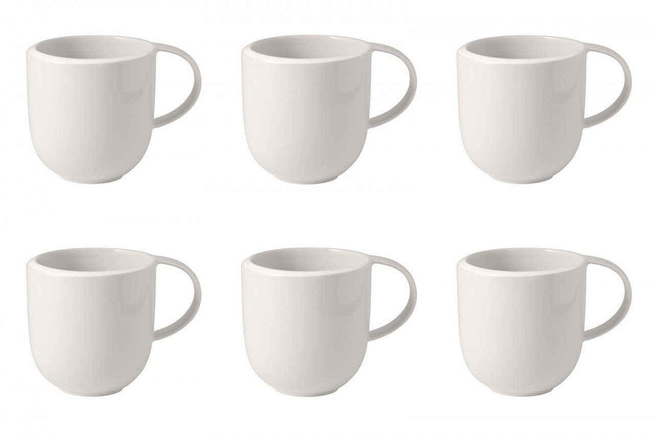 Villeroy & Boch Becher NewMoon, Porzellan, Weiß H:9.5cm Porzellan