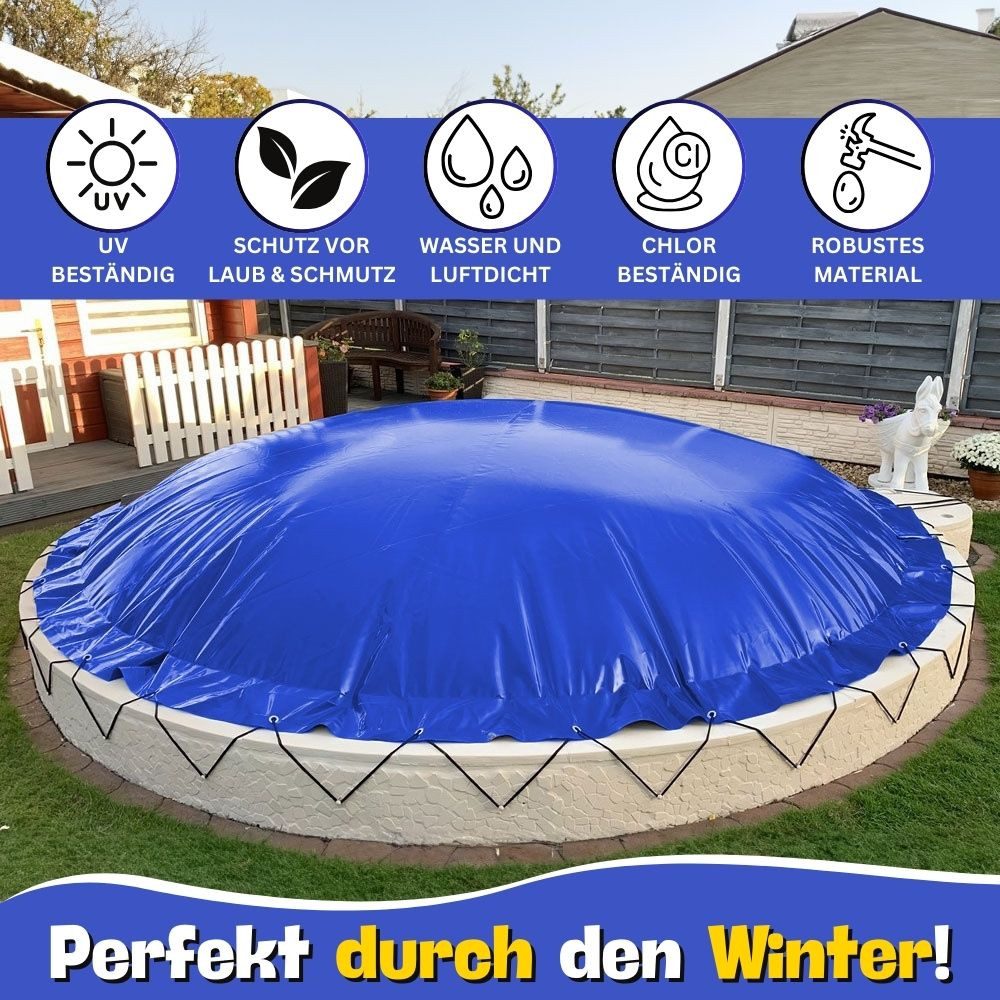 Pool-Abdeckplane Aufblasbare Poolabdeckung Rundpool Ø 400 cm I Rund ...