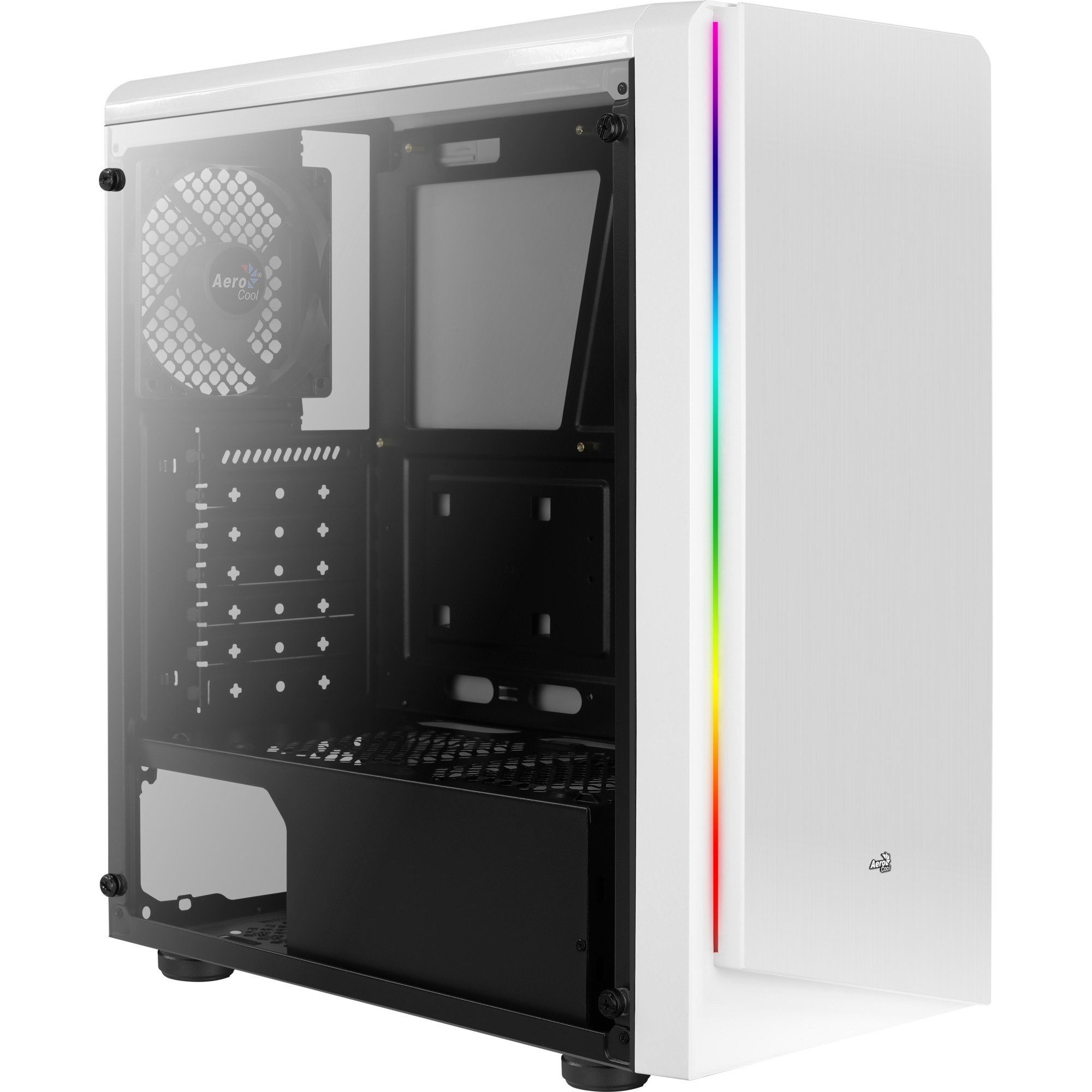Aerocool PC-Gehäuse »Rift White«, Einbauschächte: 2x 3,5 Zoll intern ...