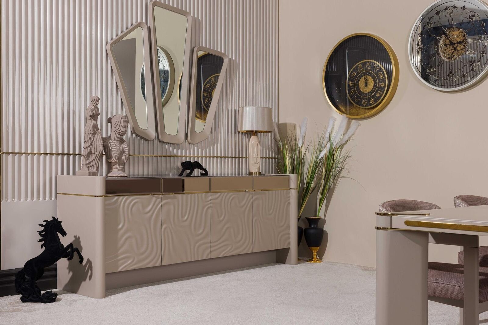 Jvmoebel Sideboard Sideboard Anrichte Luxus Garnitur Kommode Holz