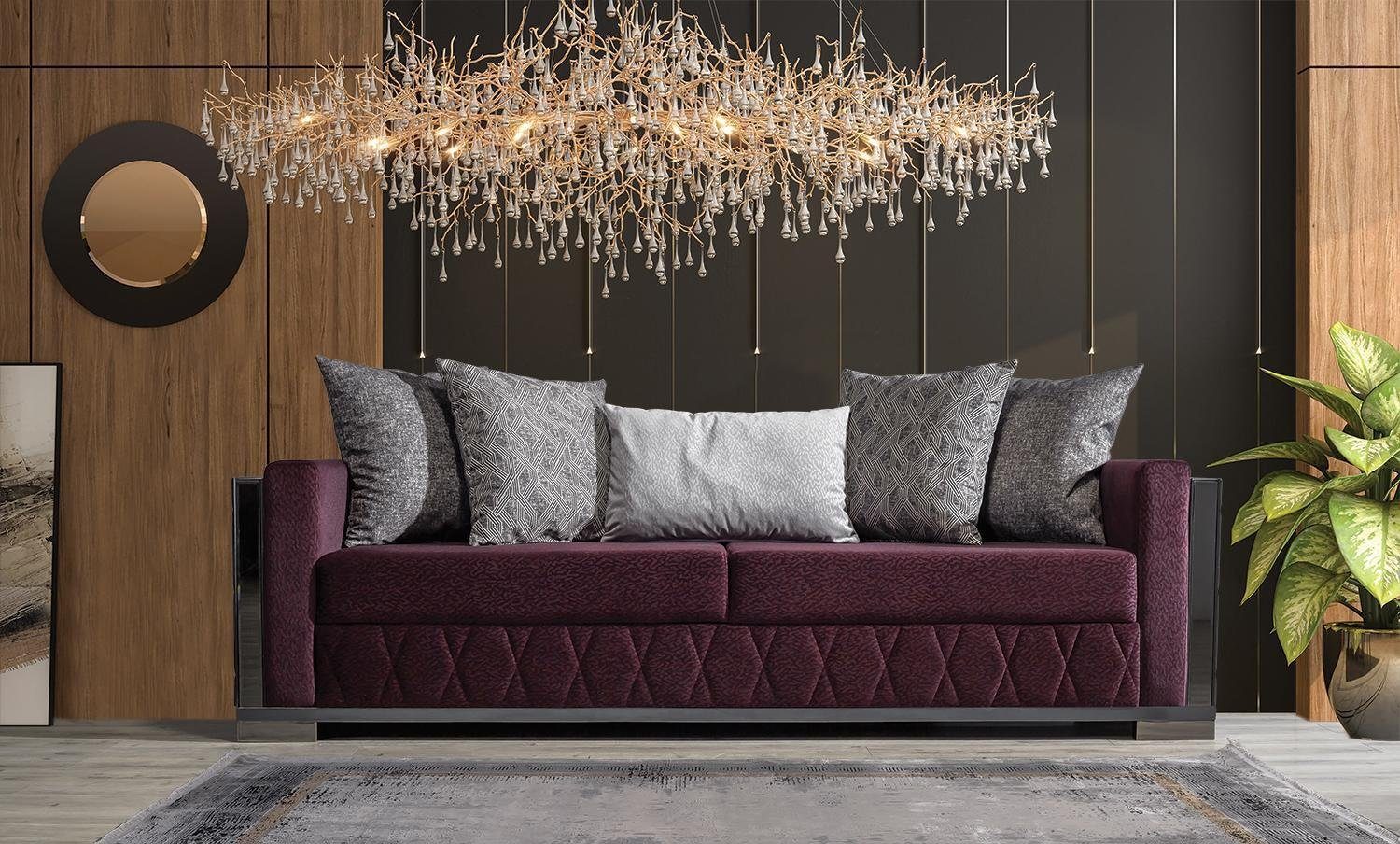 Jvmoebel 3 Sitzer Moderne Couch Sofas Design Sofa Dreisitzer Sitz
