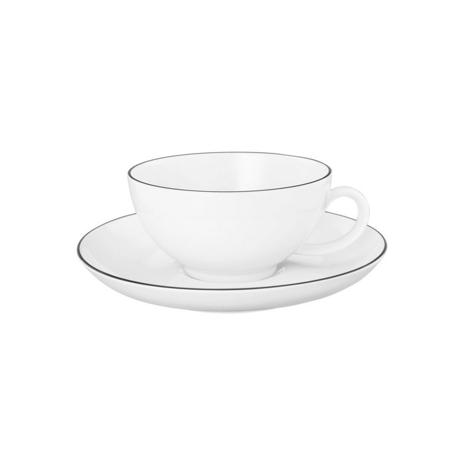 Seltmann Weiden Tasse Lido Black Line Teetasse Mit Untertasse 200 Ml