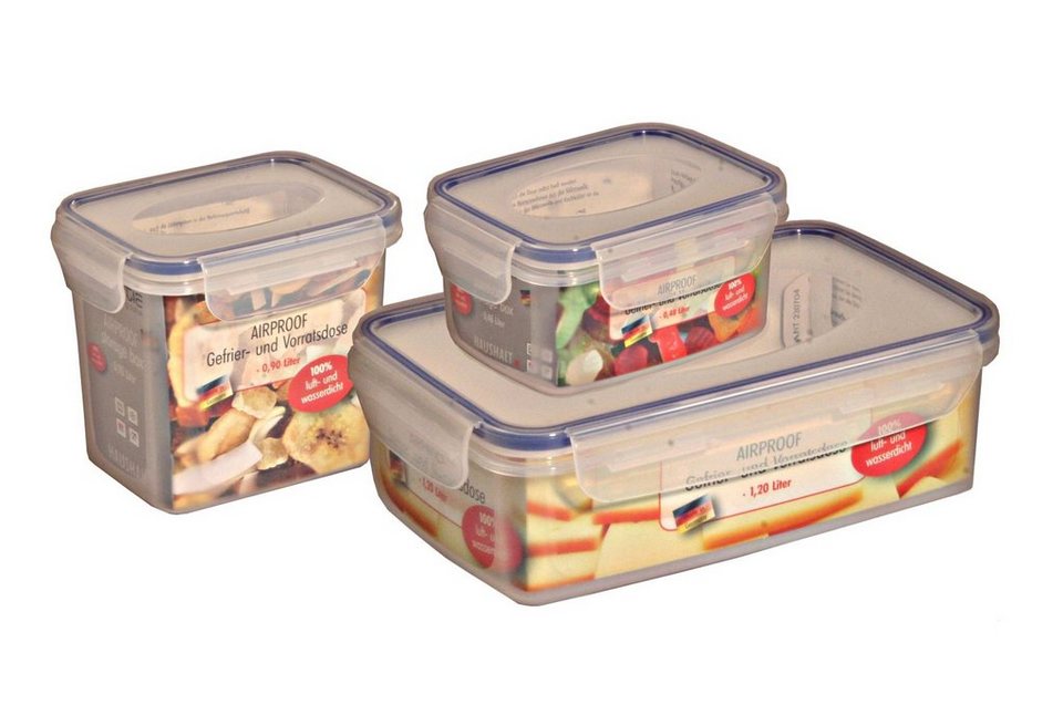 Axentia Vorratsdose Airproof Kunststoff Set 3 Tlg