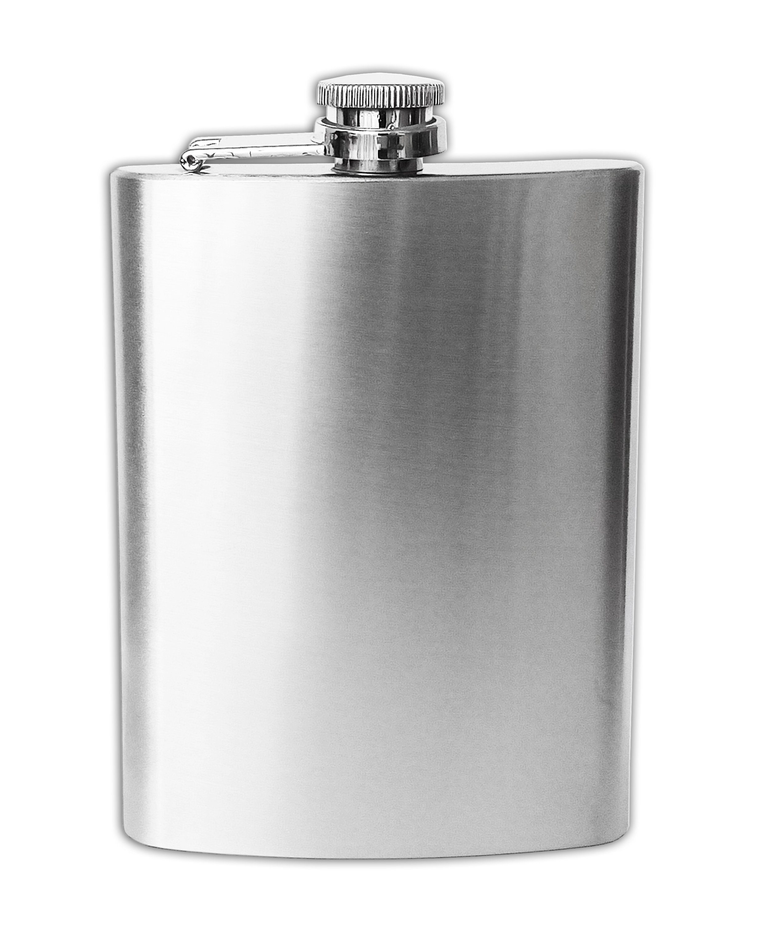 Flachmann FLACHMANN 200ml aus Edelstahl Flachmänner Taschenflasche 53, mit Schraubverschluß