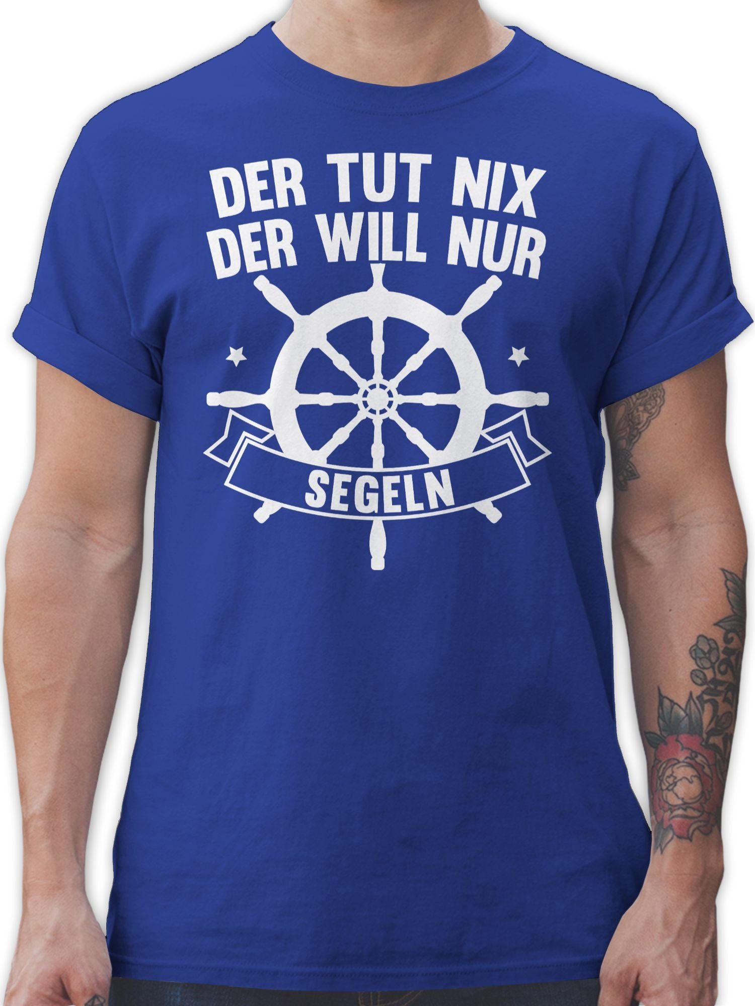 Shirtracer T-Shirt Der tut nix der will nur segeln Sprüche Statement ...