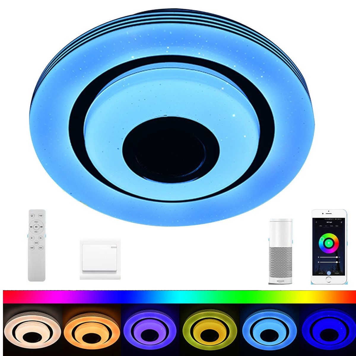 Dopwii Led Deckenleuchte Led Deckenleuchte Mit Bluetooth Lautsprecher