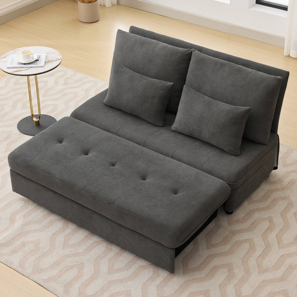 Odikalo Schlafsofa Doppelsofa Sessel Lounge Klappsofa Chenille