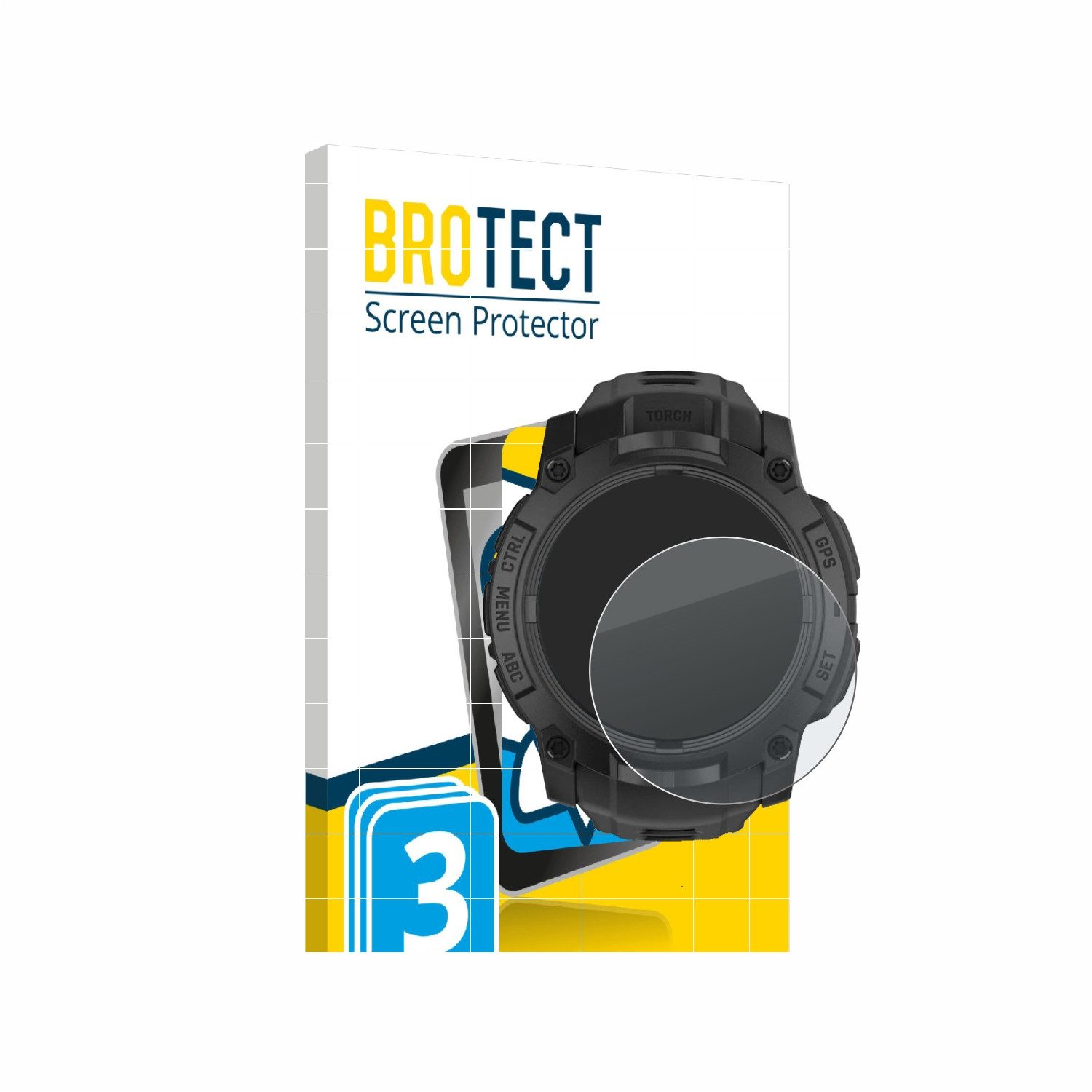 Brotect Displayschutzglas Schutzglas Für Garmin Instinct 3 Tactical