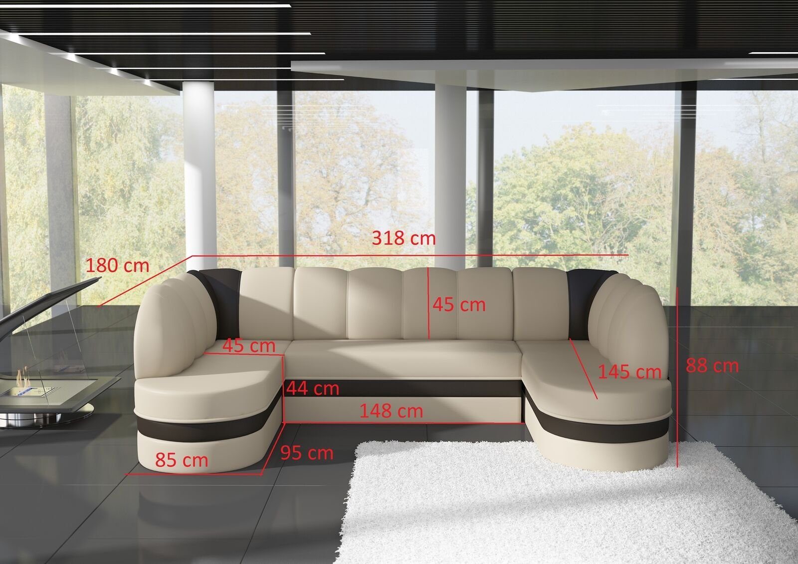 Jvmoebel Ecksofa Modern Sofa Schlafsofa Couch Polster Bettfunktion Eck