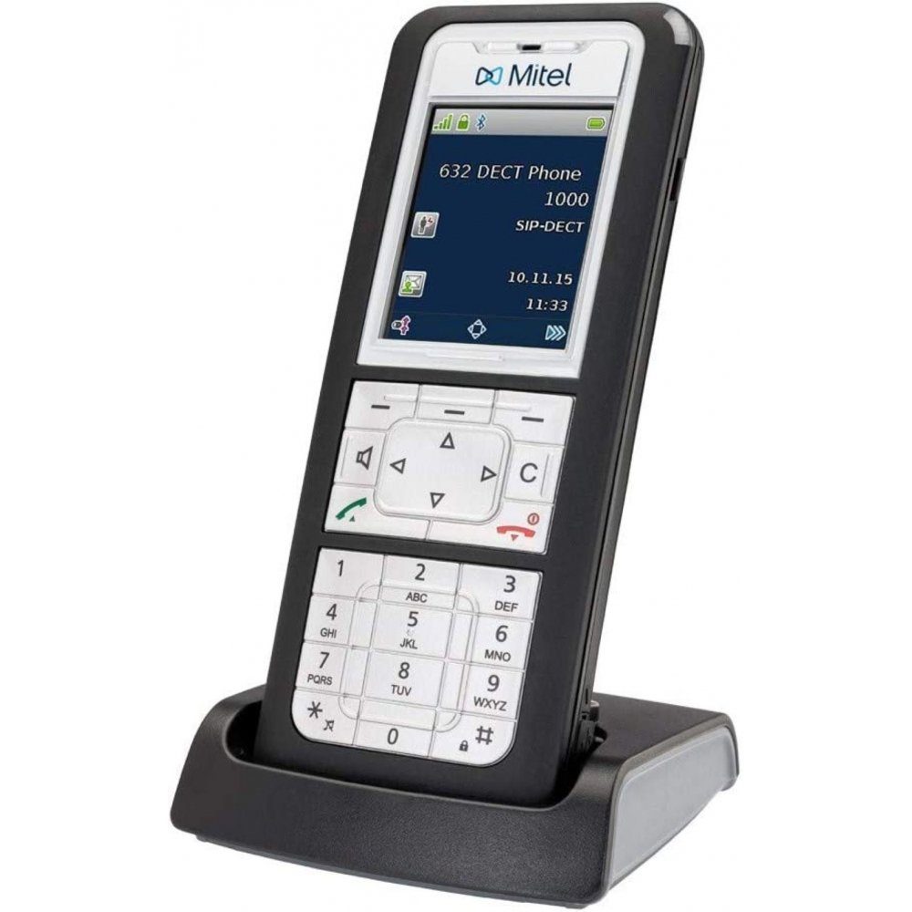 Mitel v2 632d Set - Komfort-DECT-Systemtelefon - schwarz/silber DECT ...
