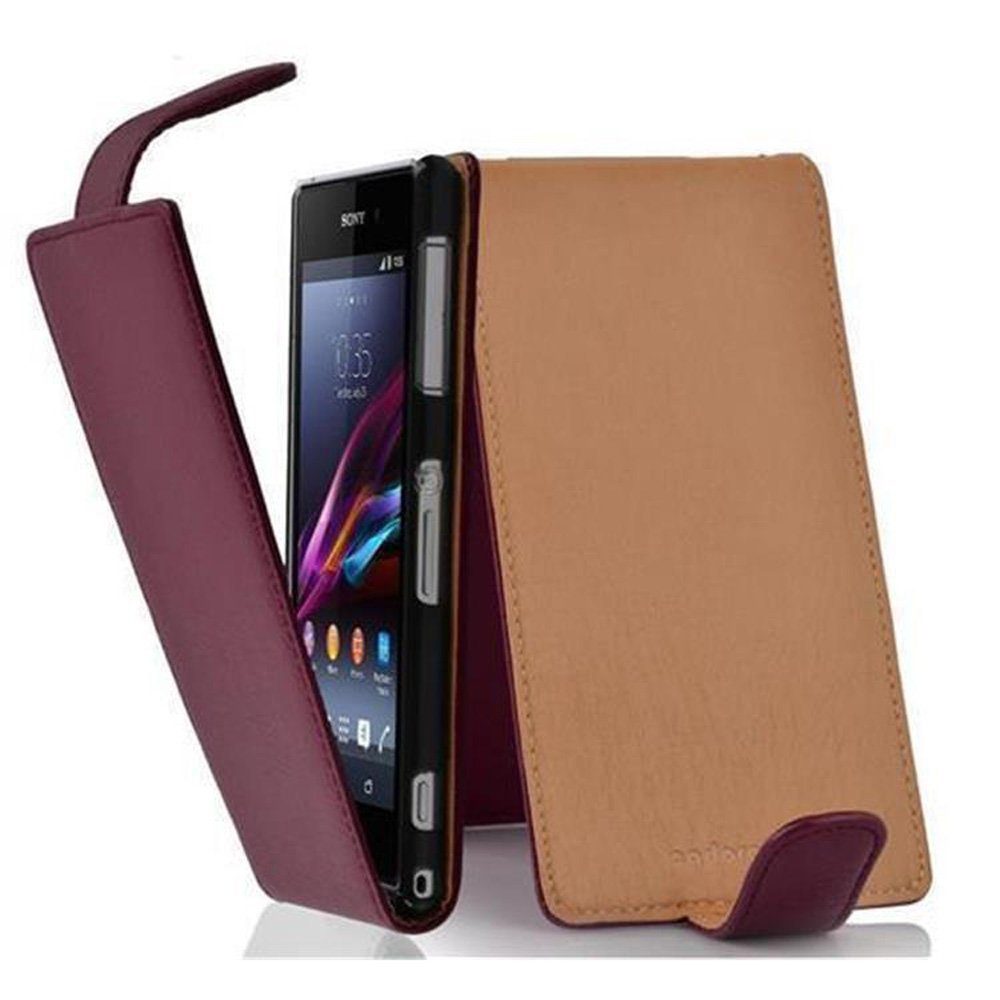 Cadorabo Handyhülle Flip Struktur Sony Xperia Z1 COMPACT, Handy ...