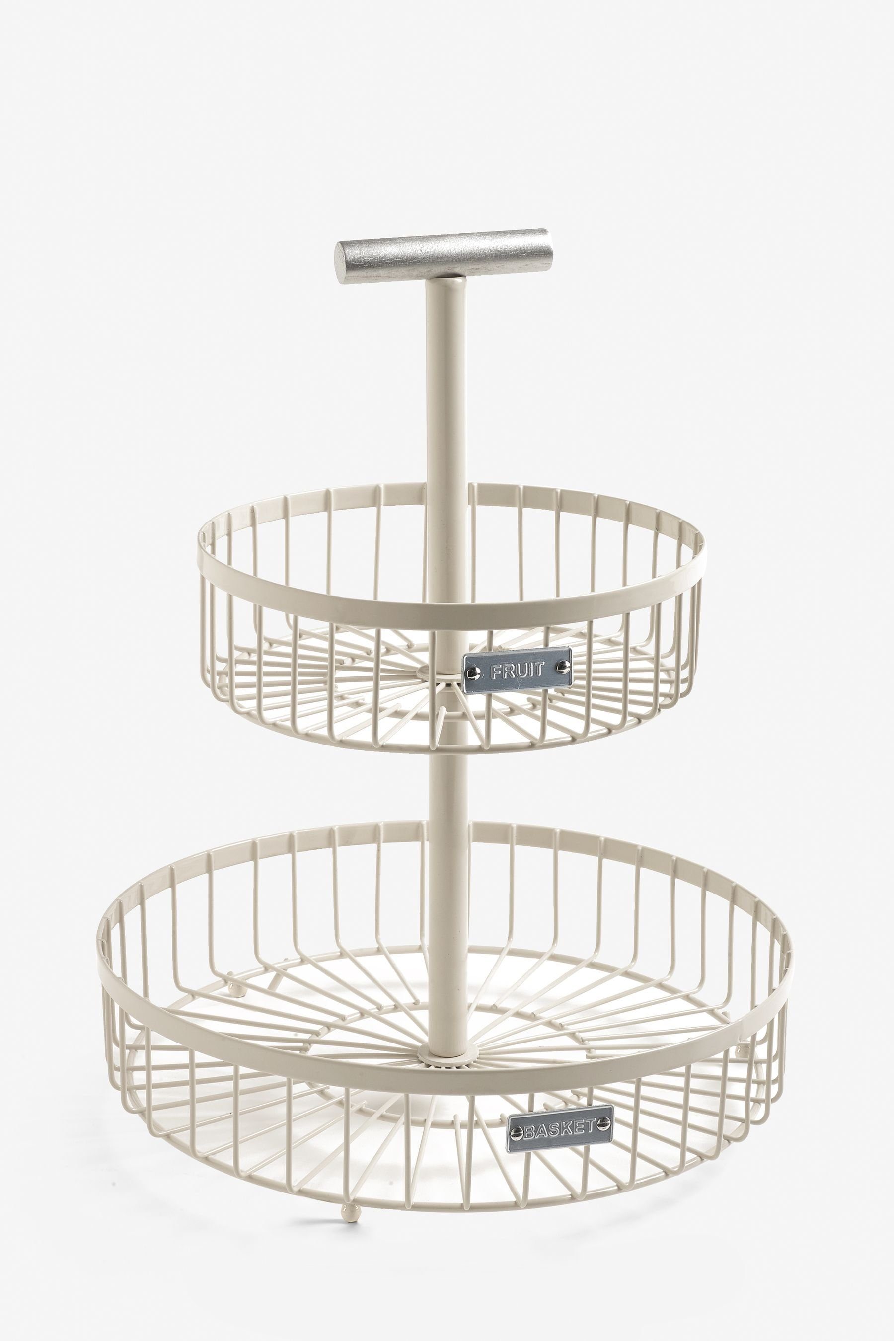 Next Obstschale Obstkorb Mit 2 Ebenen Mit Plakette Metall 1 Tlg
