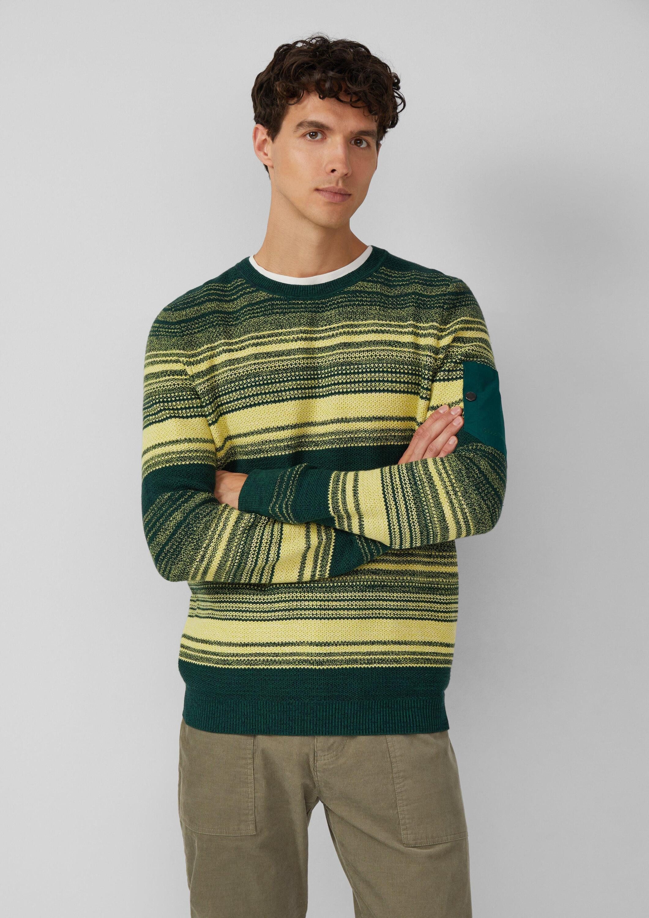 s.Oliver Longpullover Strickpullover Gestreifter Strickpullover aus ...