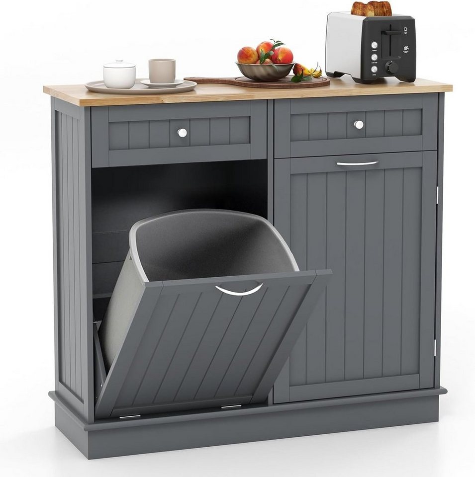 Komfotteu Sideboard Küchenschrank Mit Großer Arbeitsplatte And 2 Schubladen