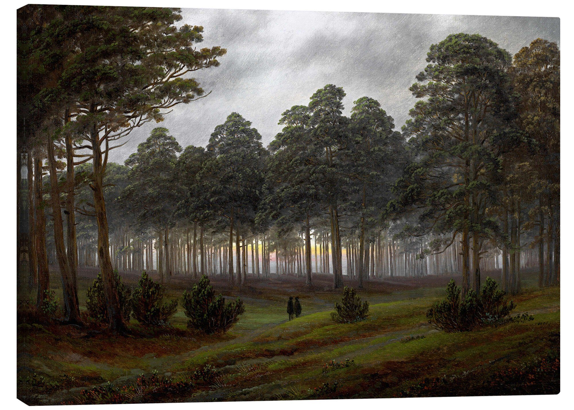 Posterlounge Leinwandbild Caspar David Friedrich Der Abend Malerei