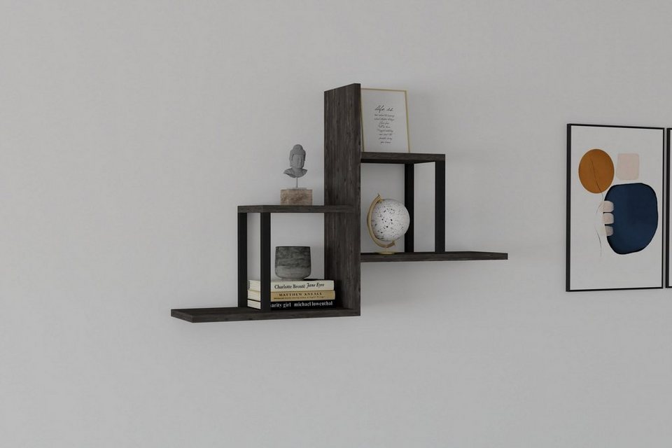 Skye Decor Wandregal Diana Sse Anthrazit Wandregale 90x60x20 Cm