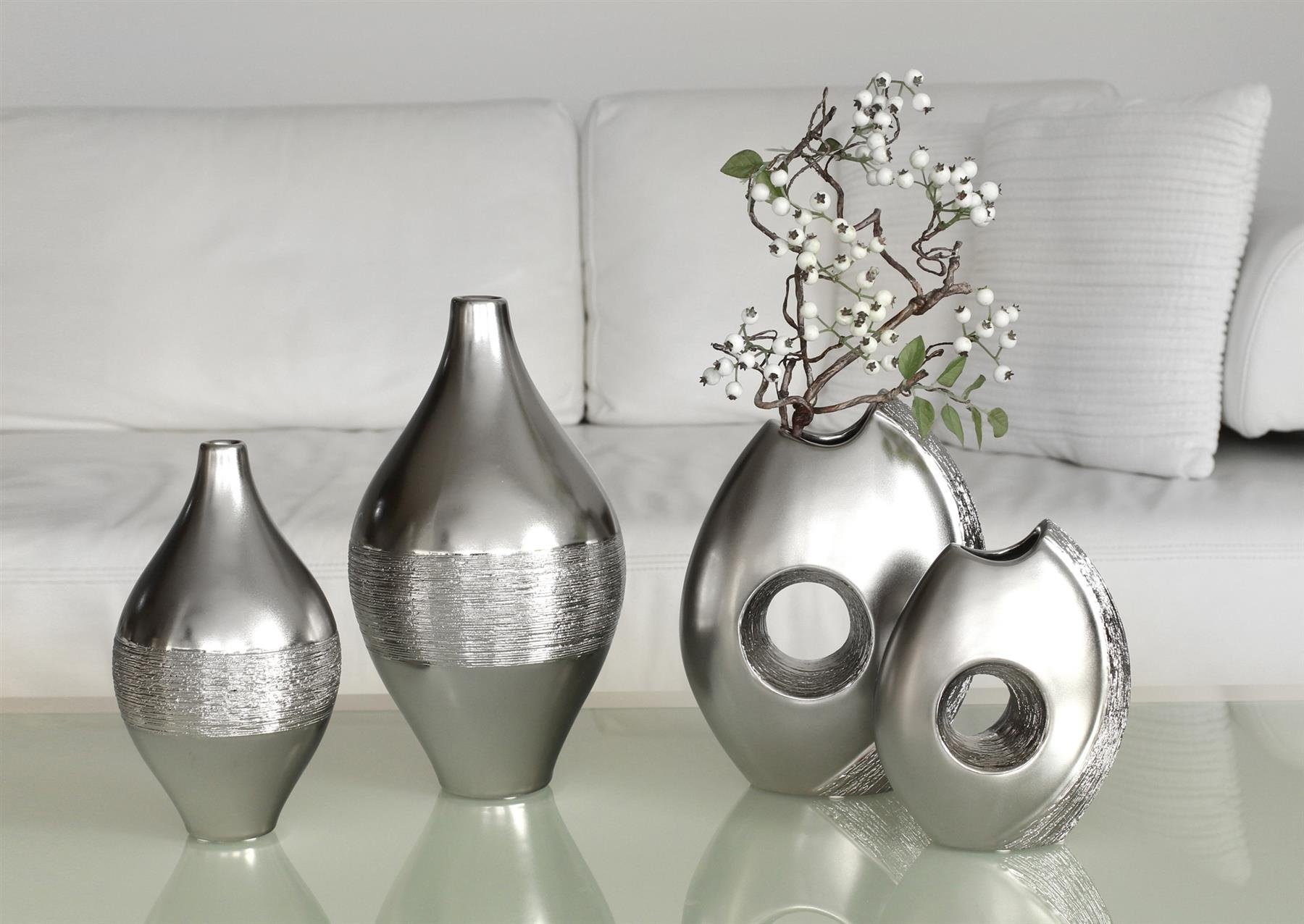 Gilde Dekovase Gilde Keramik Lochvase Mattori Ve 2 B X H X L