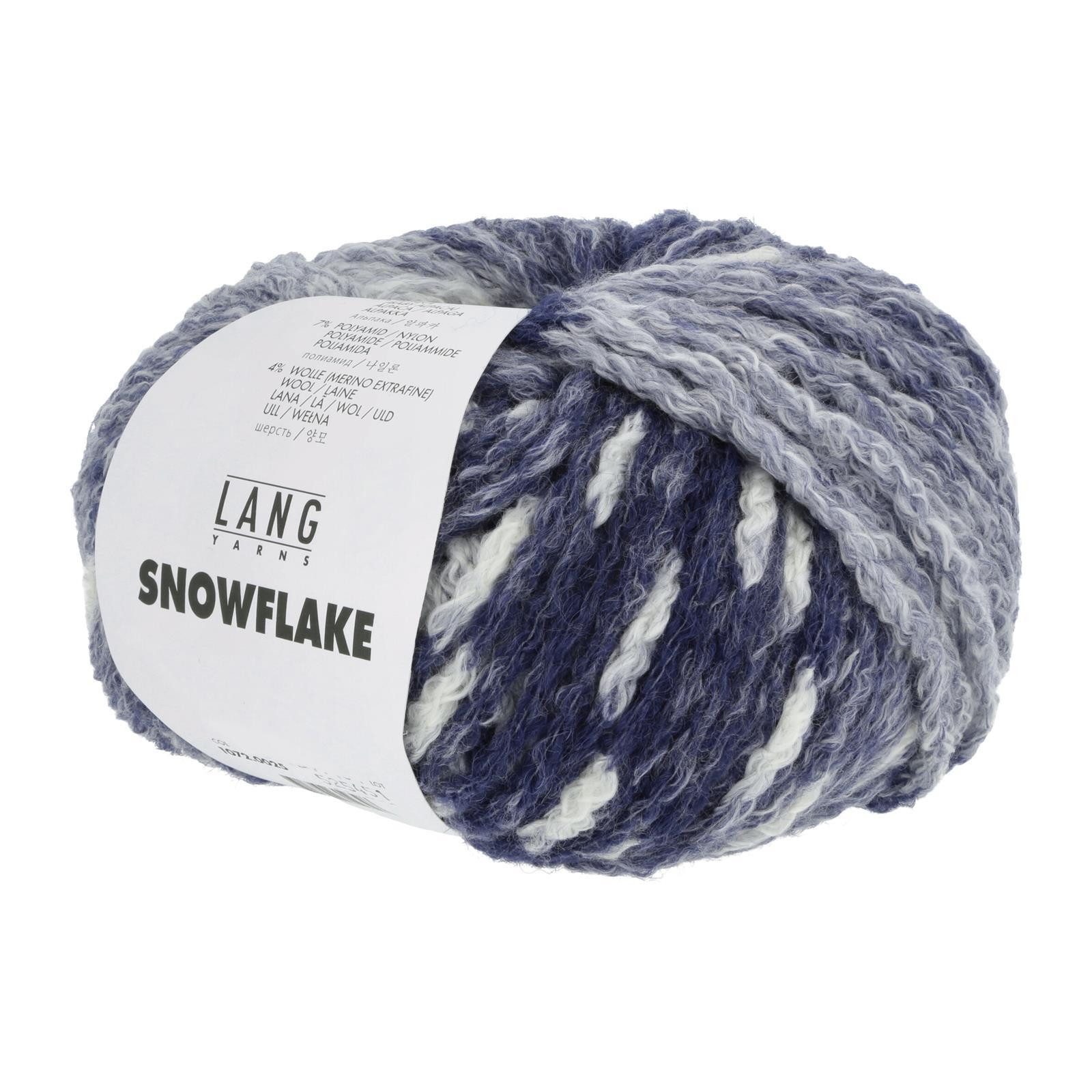 LANG YARNS Snowflake 0025 navy Häkelwolle, 115 m