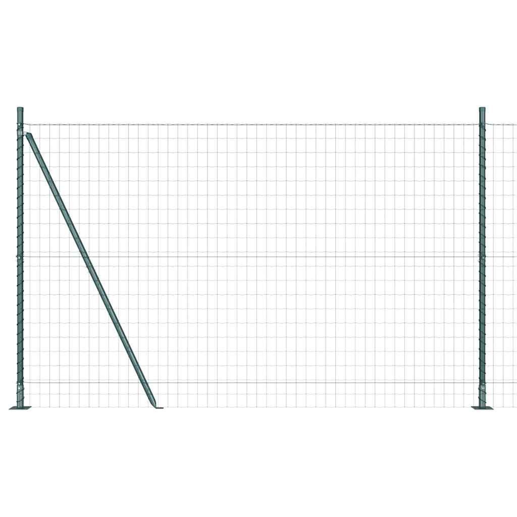 vidaXL Gartenzaun Geschweißter Drahtzaun mit Betonfundament 10 x 1,4 m ...