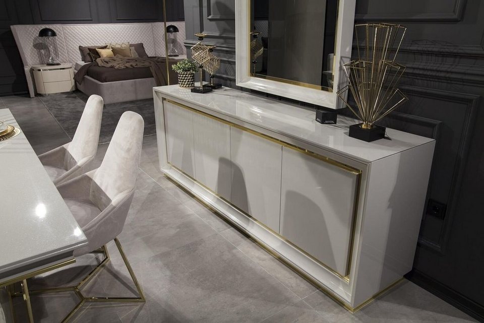 Jvmoebel Anrichte Kommode Schrank 218cm Xxl Sideboard Konsolen Kommoden