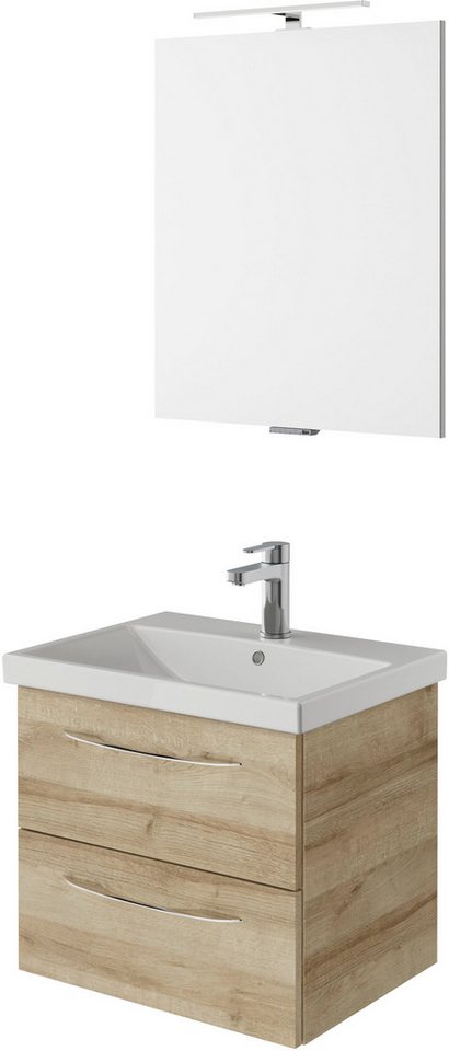 Saphir Badmöbel Set Serie 4035 2 Teilig Keramikwaschtisch Mit Led