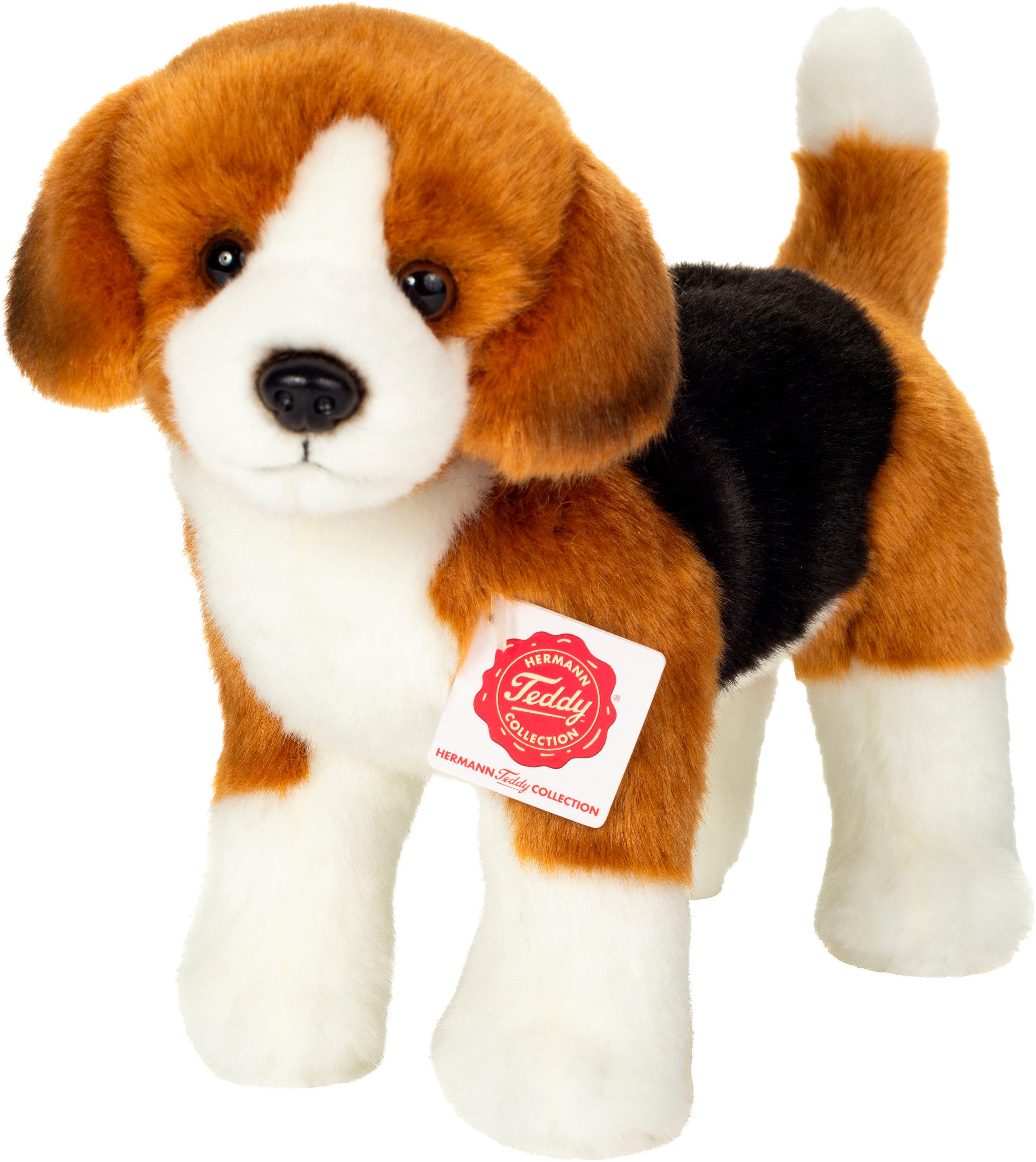 Teddy Hermann® Kuscheltier Beagle stehend 23 cm, Aus besonders weichem ...