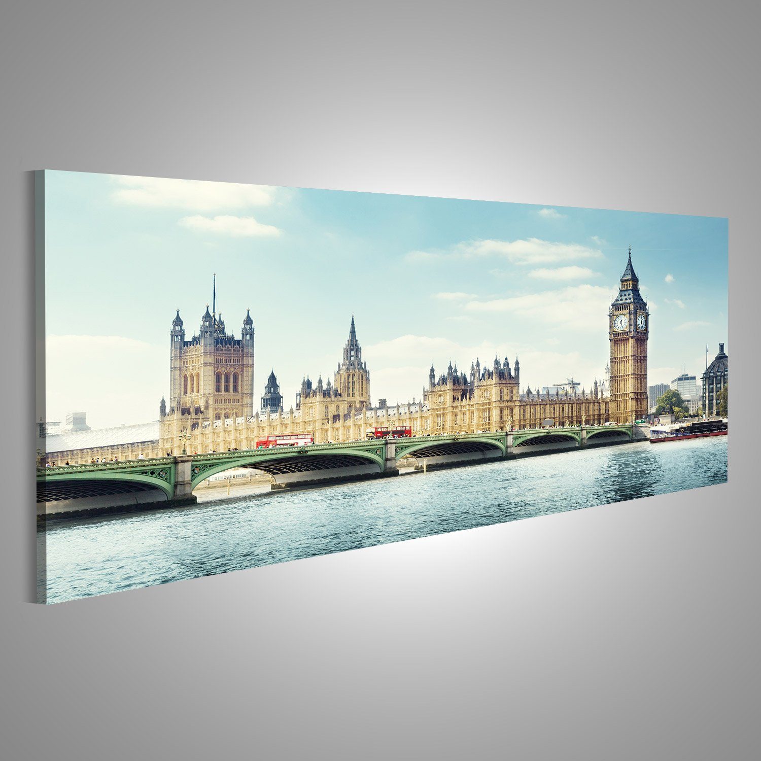 islandburner Leinwandbild »Bild auf Leinwand Big Ben In Sonnigen Tag London Wandbild ...