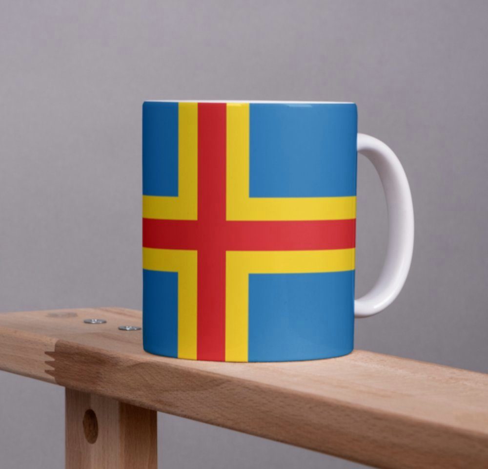 Tinisu Tasse Åland Kaffeetasse Flagge Finnland Pot Kaffee Tasse Becher