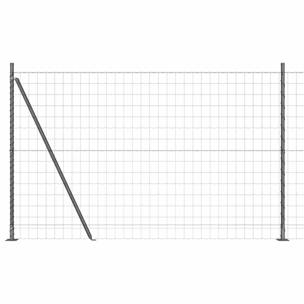 vidaXL Gartenzaun Geschweißter Drahtzaun mit Betonfundament 10 x 1,4 m ...