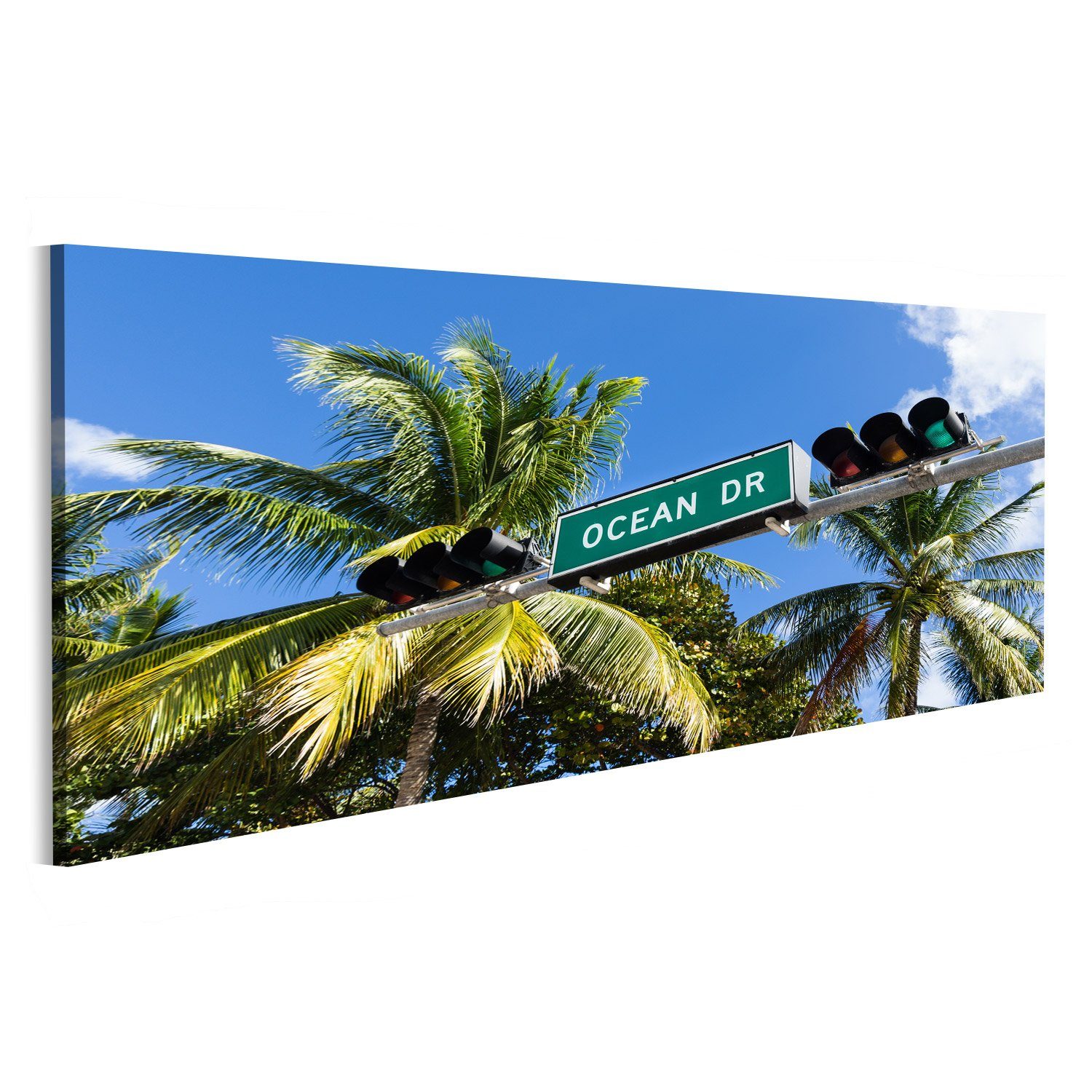 islandburner Leinwandbild Bild auf Leinwand Ocean Drive Miami Wandbild Leinwandbild Wand Bilder