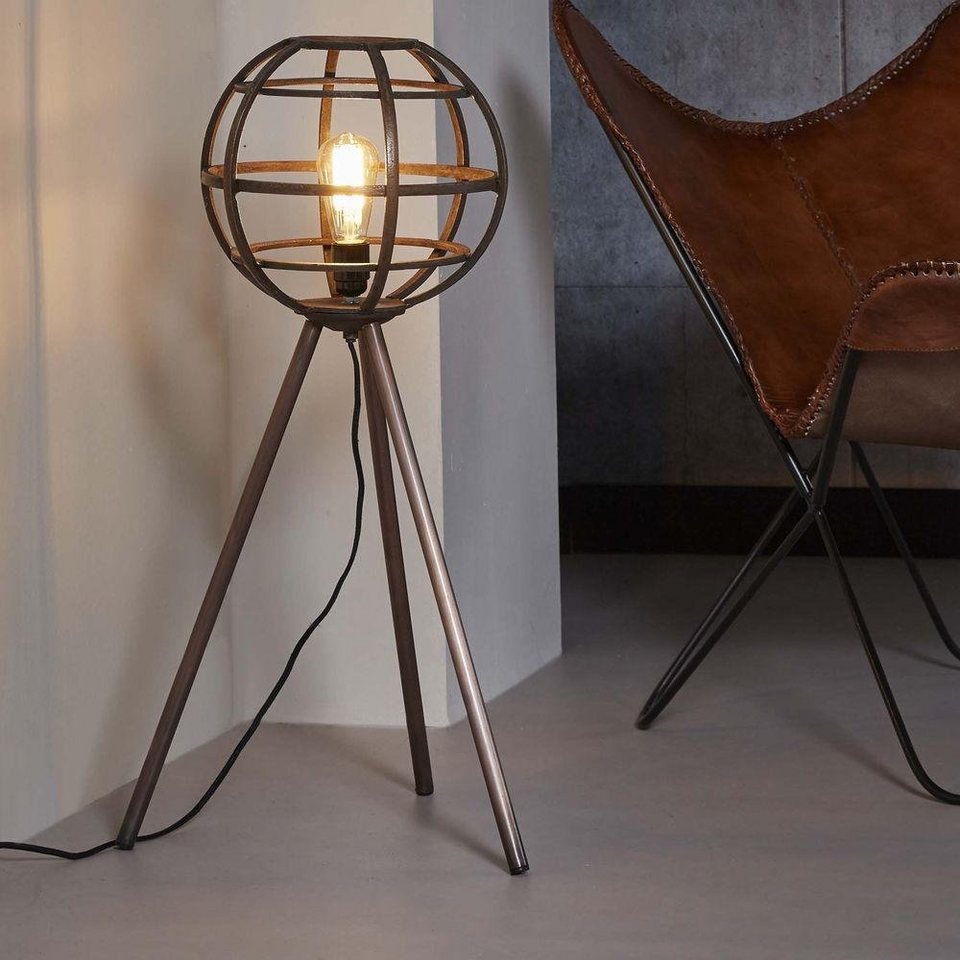 Famlights Stehlampe Stehleuchte Beatrice In Kupfer Antik E27