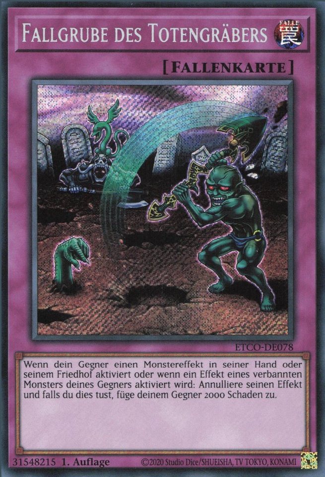 Recollectibles Sammelkarte Yugioh Karte Fallgrube Des Totengräbers