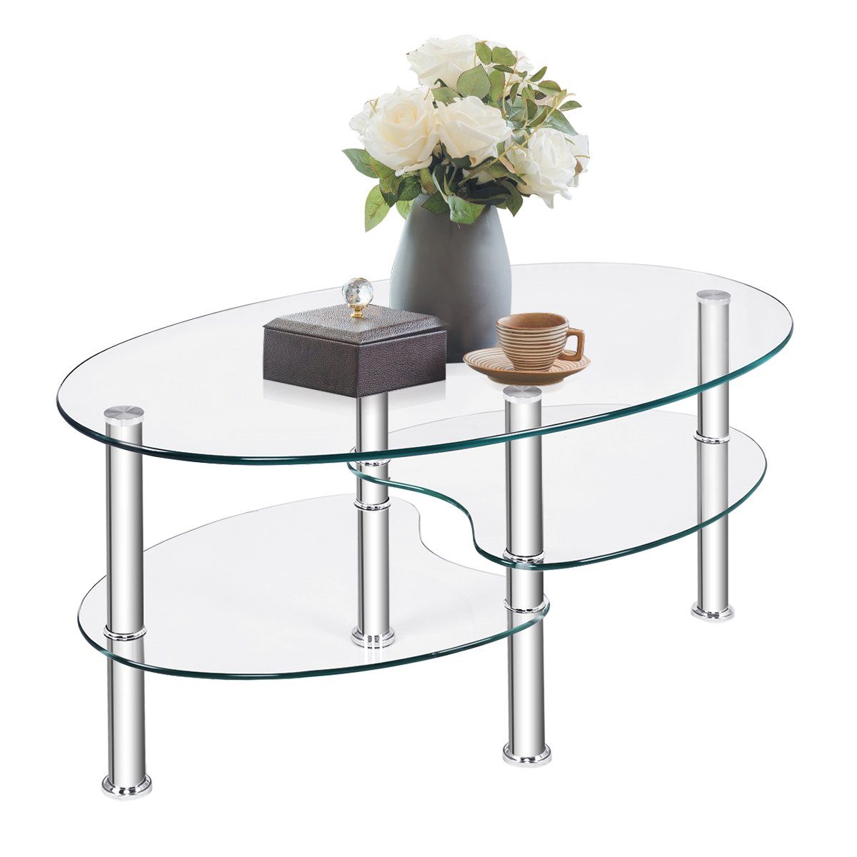 Couchtisch Glas Oval