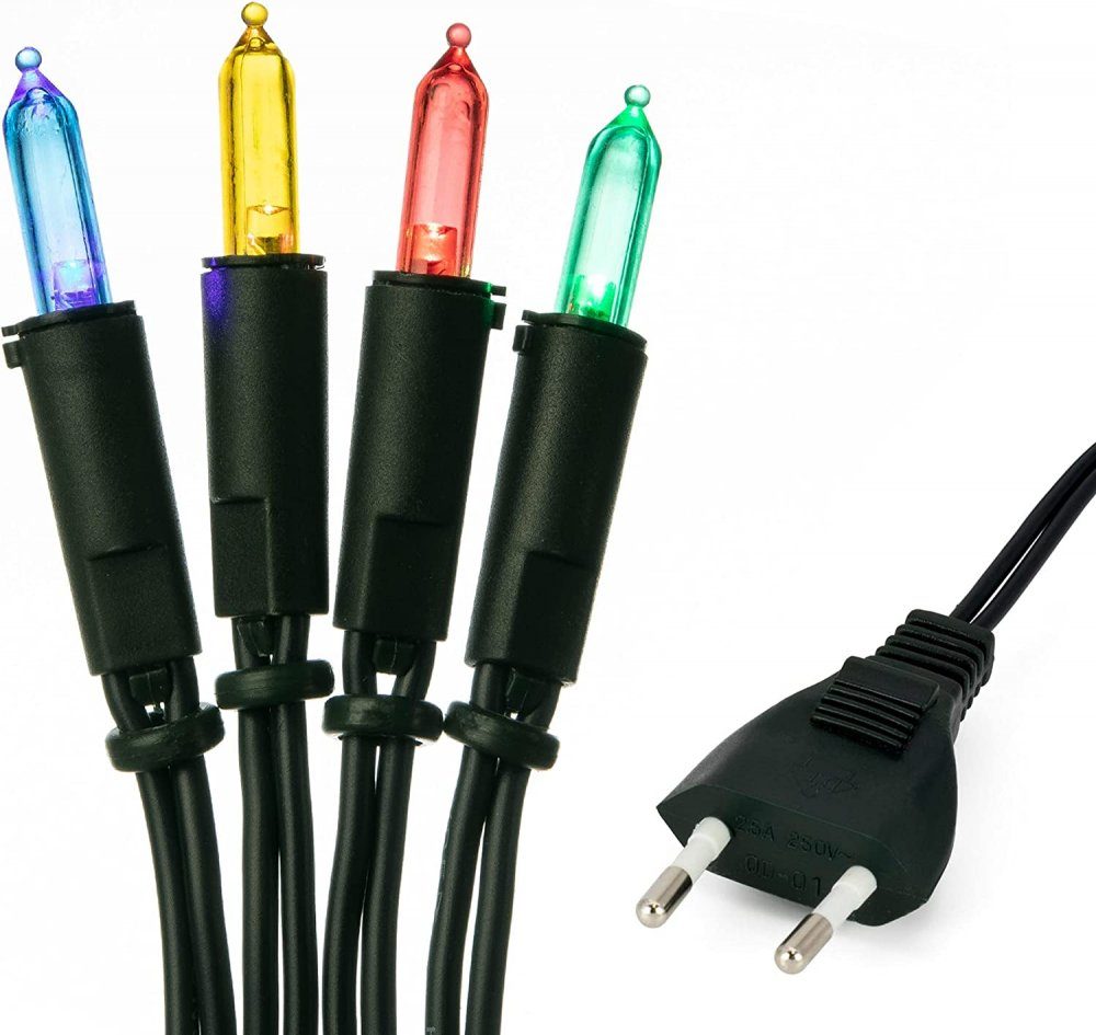 Hellum LED-Lichterkette Pisello 100 BS bunt/grün innen