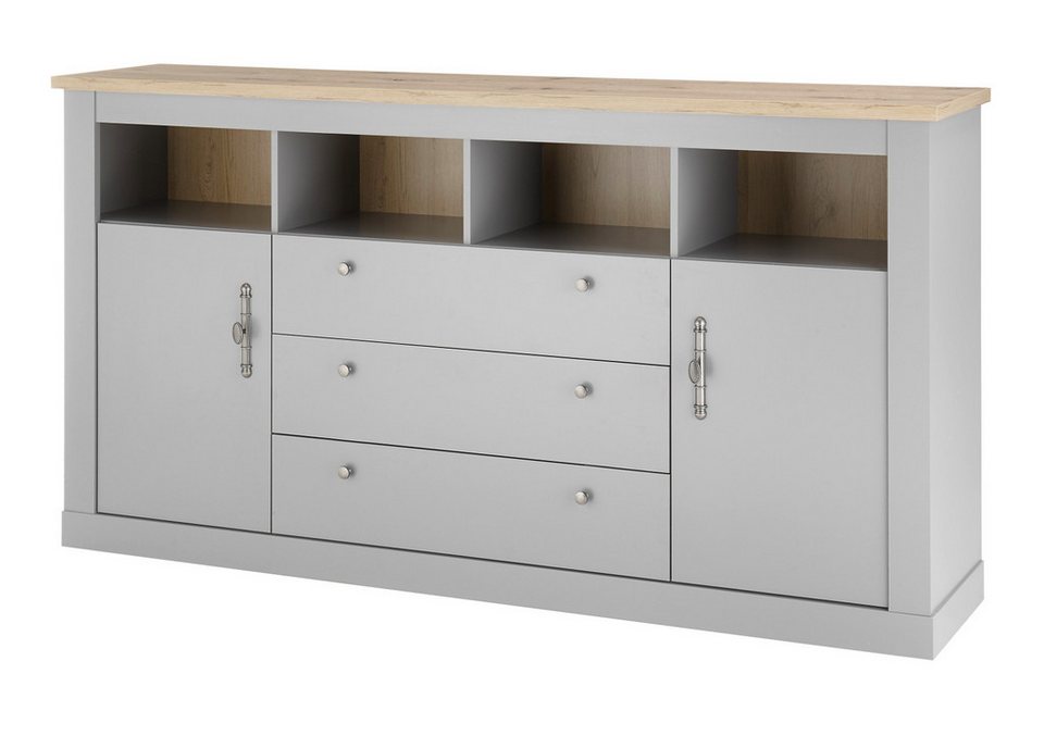 Furndesign Sideboard Rideau Große Anrichte In Grau Und Eiche Artisan