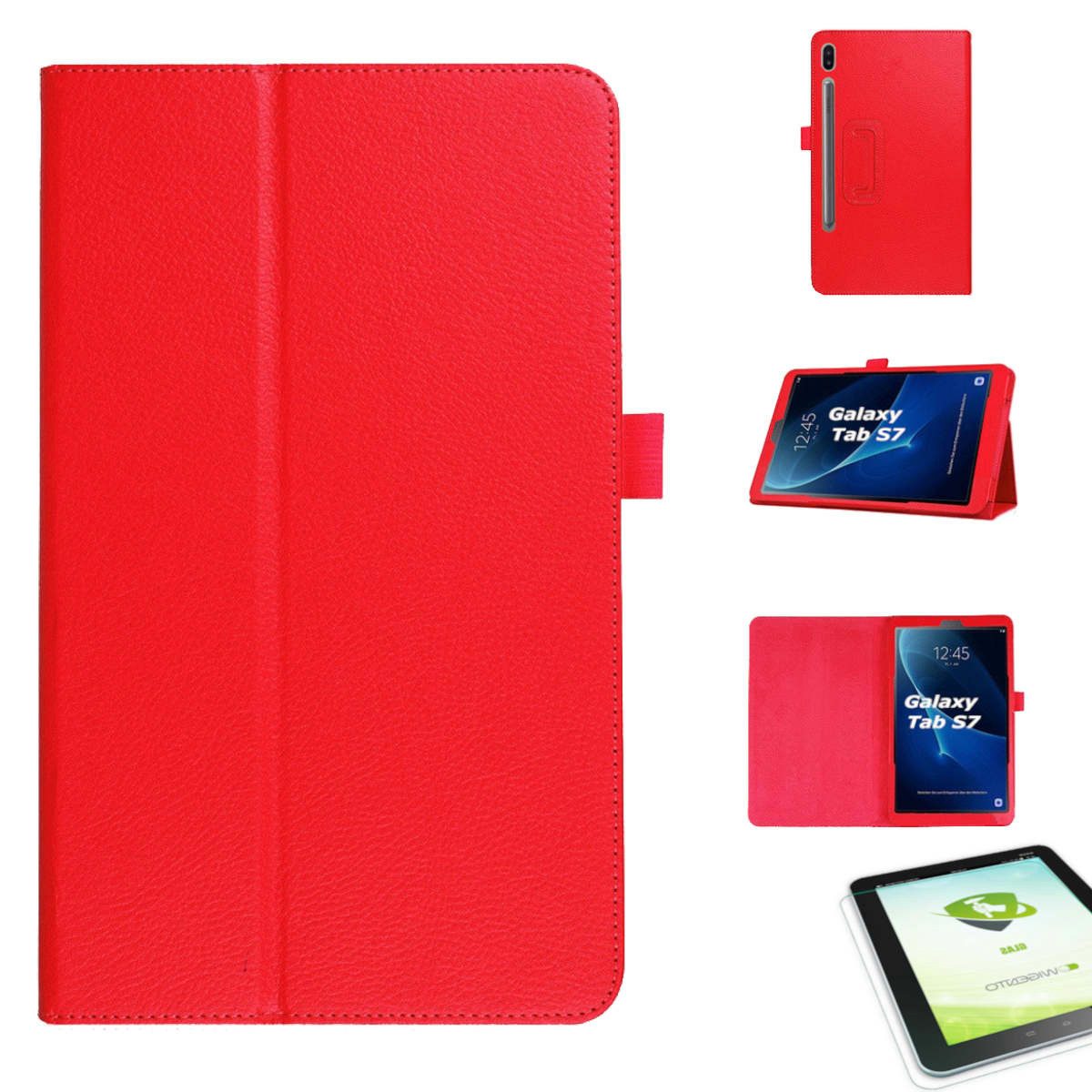 Wigento Tablet Hülle Aufstellbare Kunst Leder Tasche Für Samsung