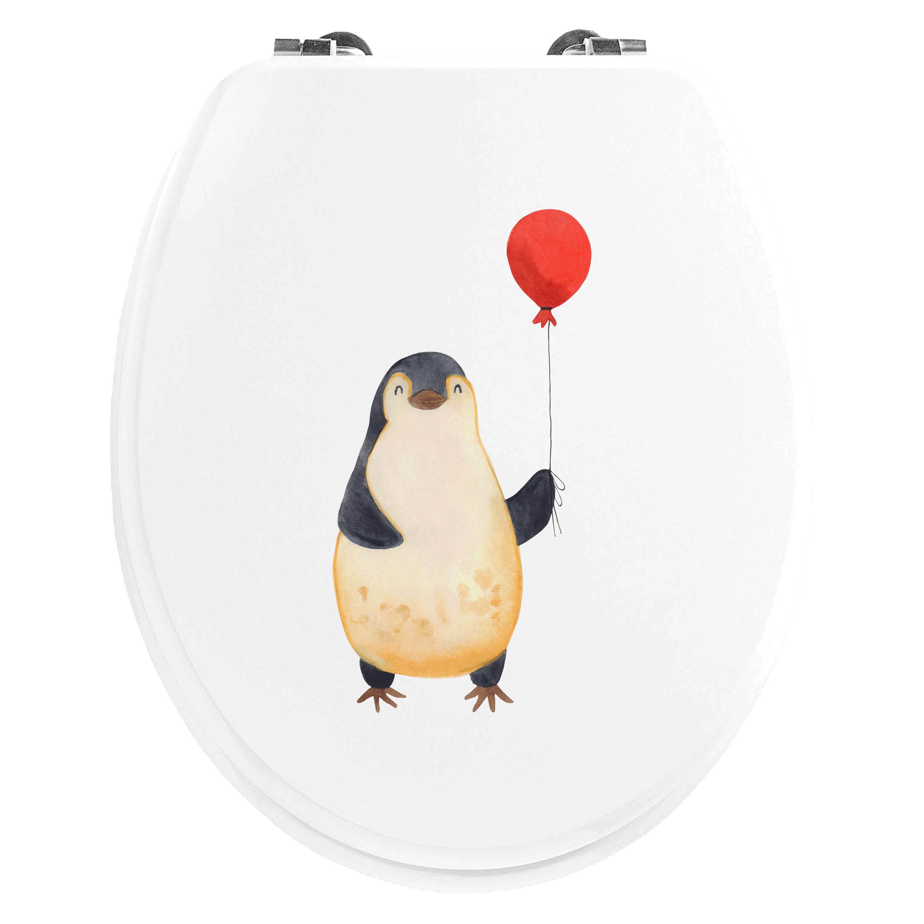 ᐅ Mr. & Mrs. Panda WC-Sitz Pinguin Luftballon - Weiß - Geschenk, Klobrille, Kirmes, Toilette, Kl ...