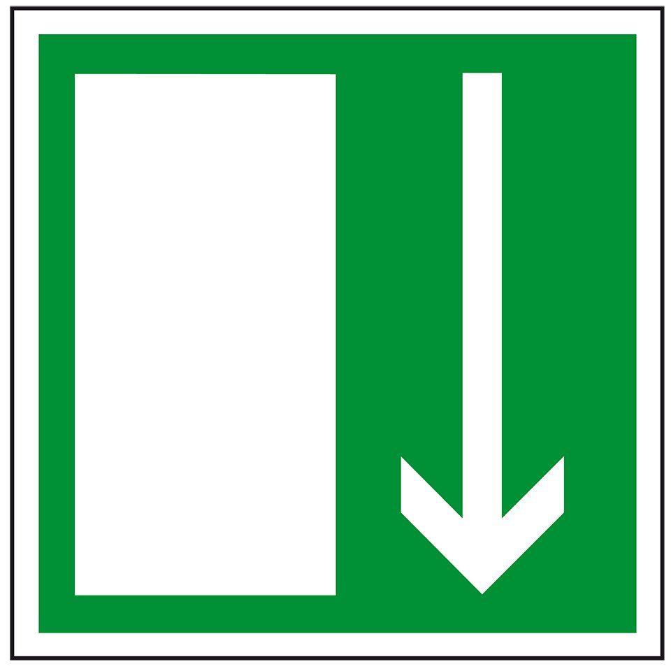 König Werbeanlagen Hinweisschild Rettungszeichen Notausgang, praxisnah, Folie, selbstklebend ...