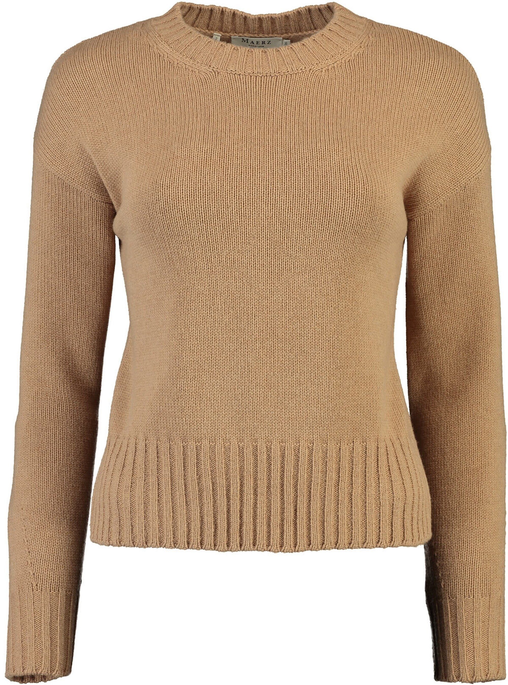 MAERZ Muenchen Strickpullover MAERZ Pullover camel in edler Wollmix ...