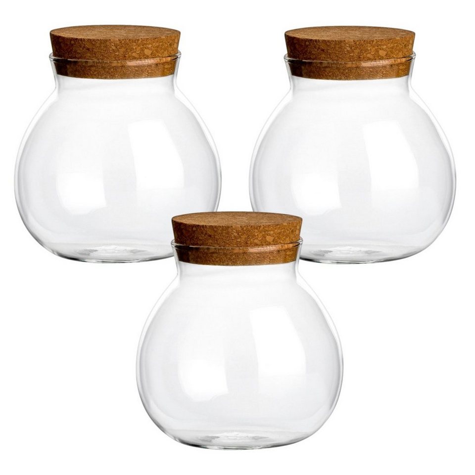 Gouveo Vorratsglas 600 Ml Kugel Form Mit Korken Vorratsdosen Aus