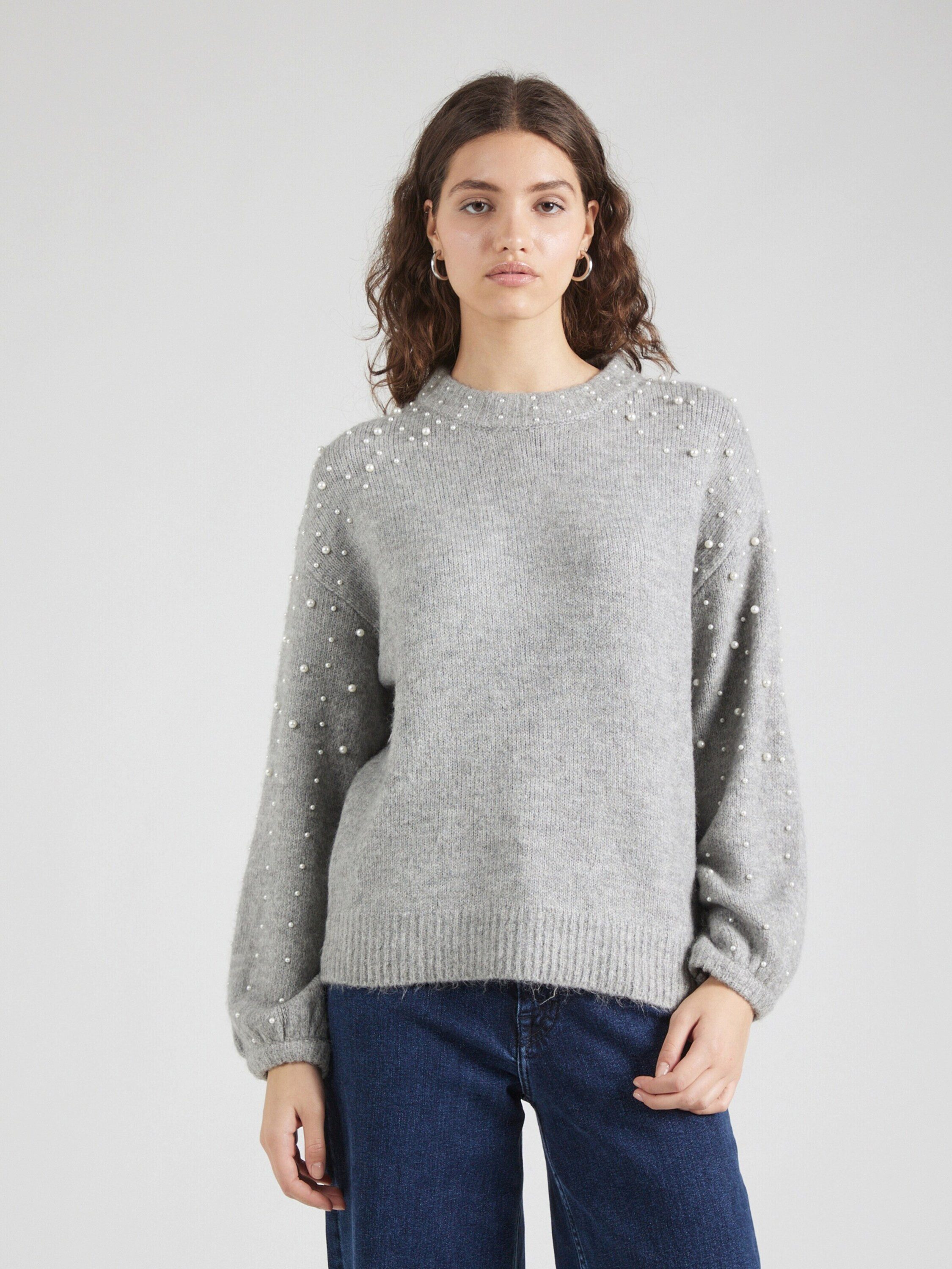 FREEQUENT Strickpullover (1-tlg) Perlen