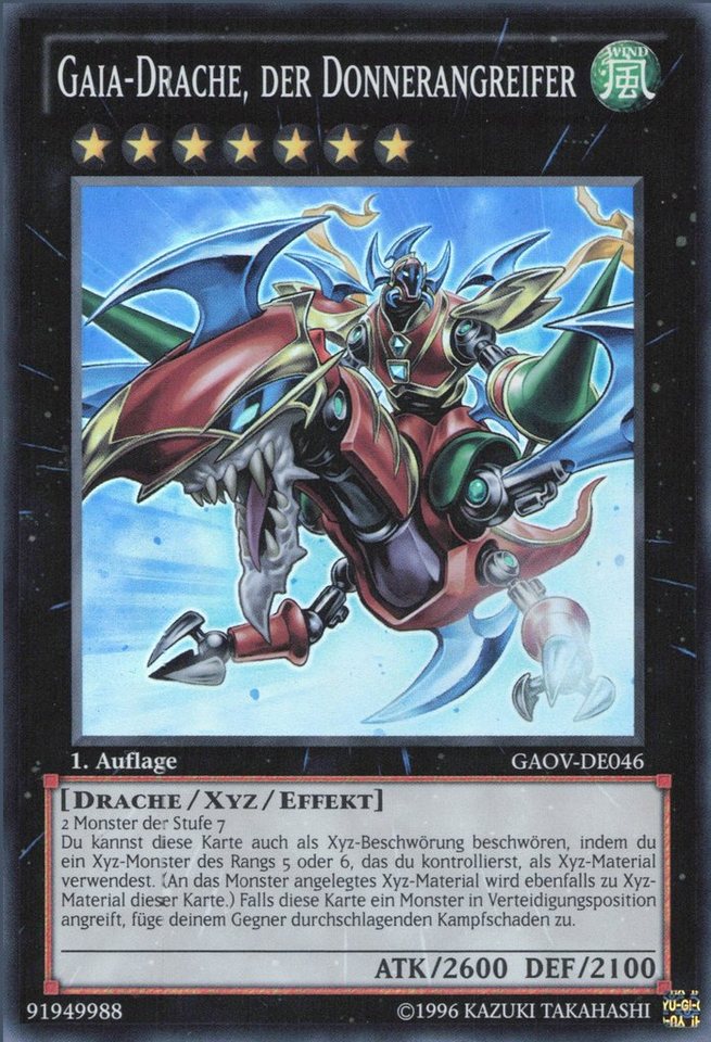 Recollectibles Sammelkarte Yugioh Karte Gaia Drache Der
