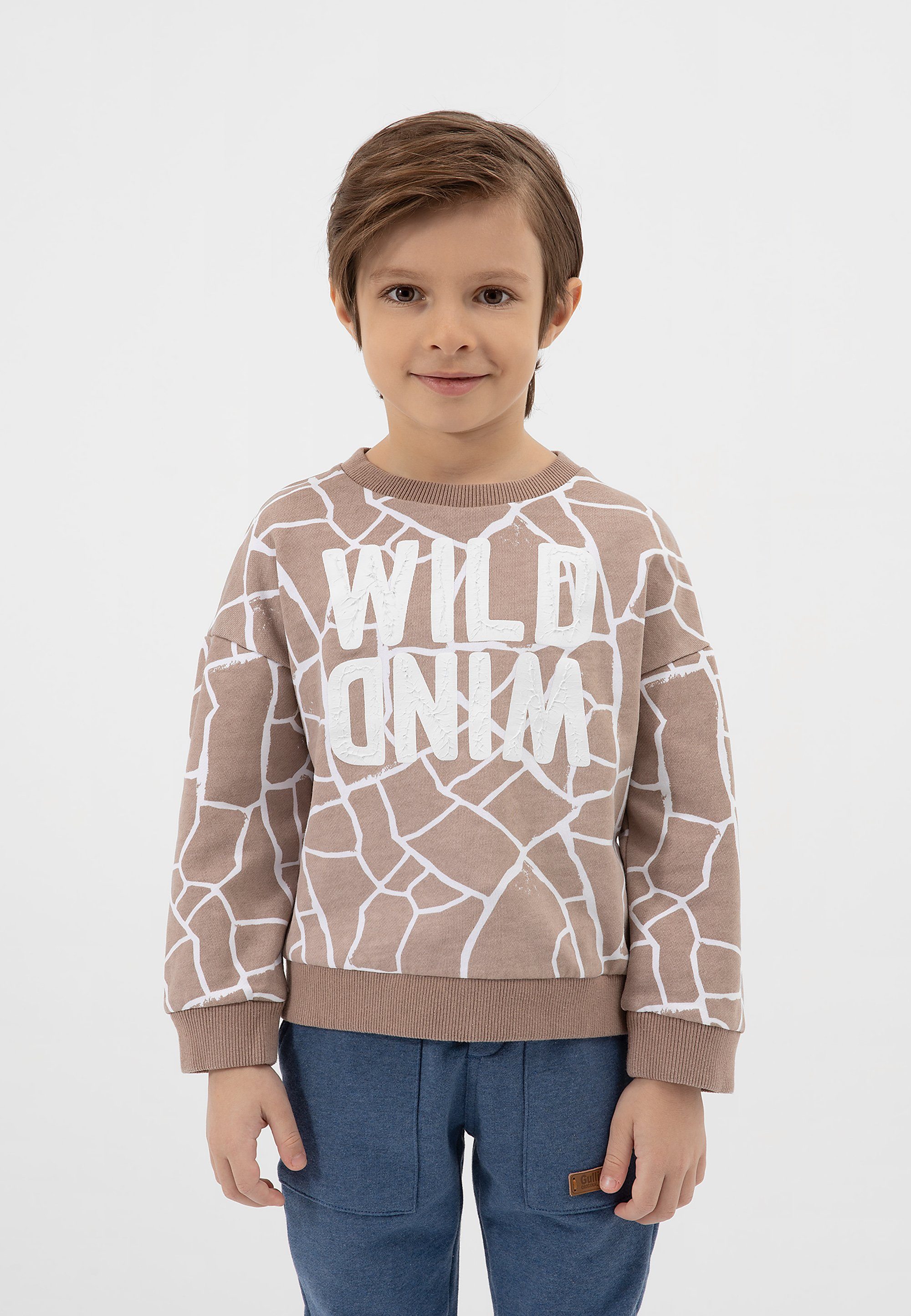 Gulliver Sweatshirt Mit Alloverprint Weiche Baumwollqualität Für Das