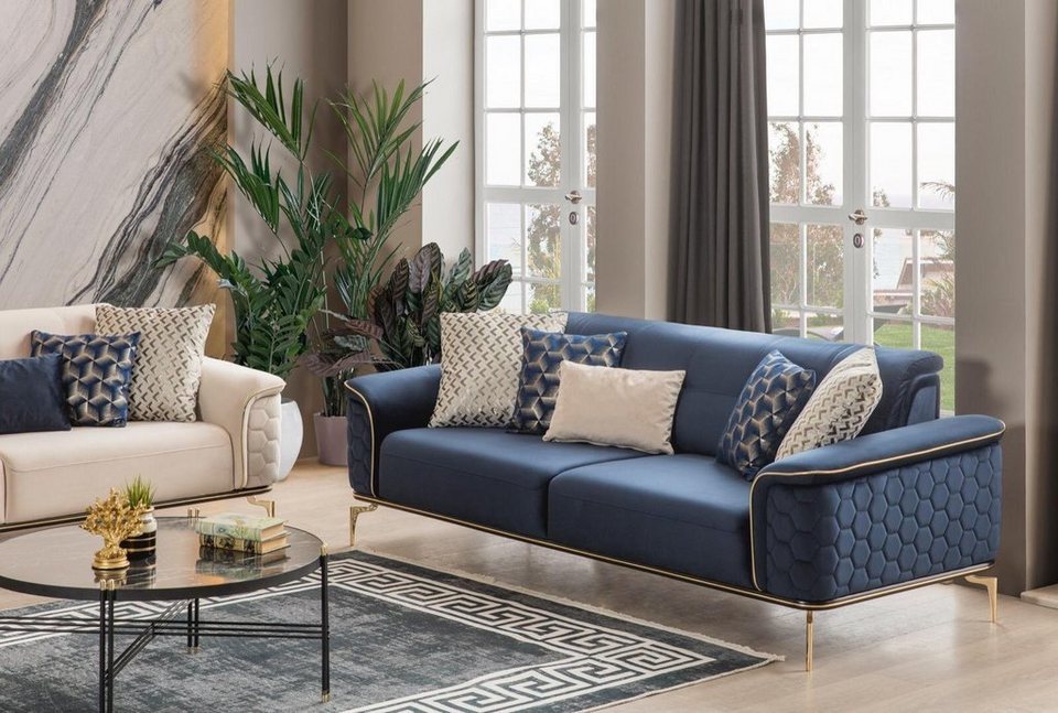 Jvmoebel Sofa Dreisitzer Sofa 3 Sitzer Luxus Sofas Wohnzimmer Modern