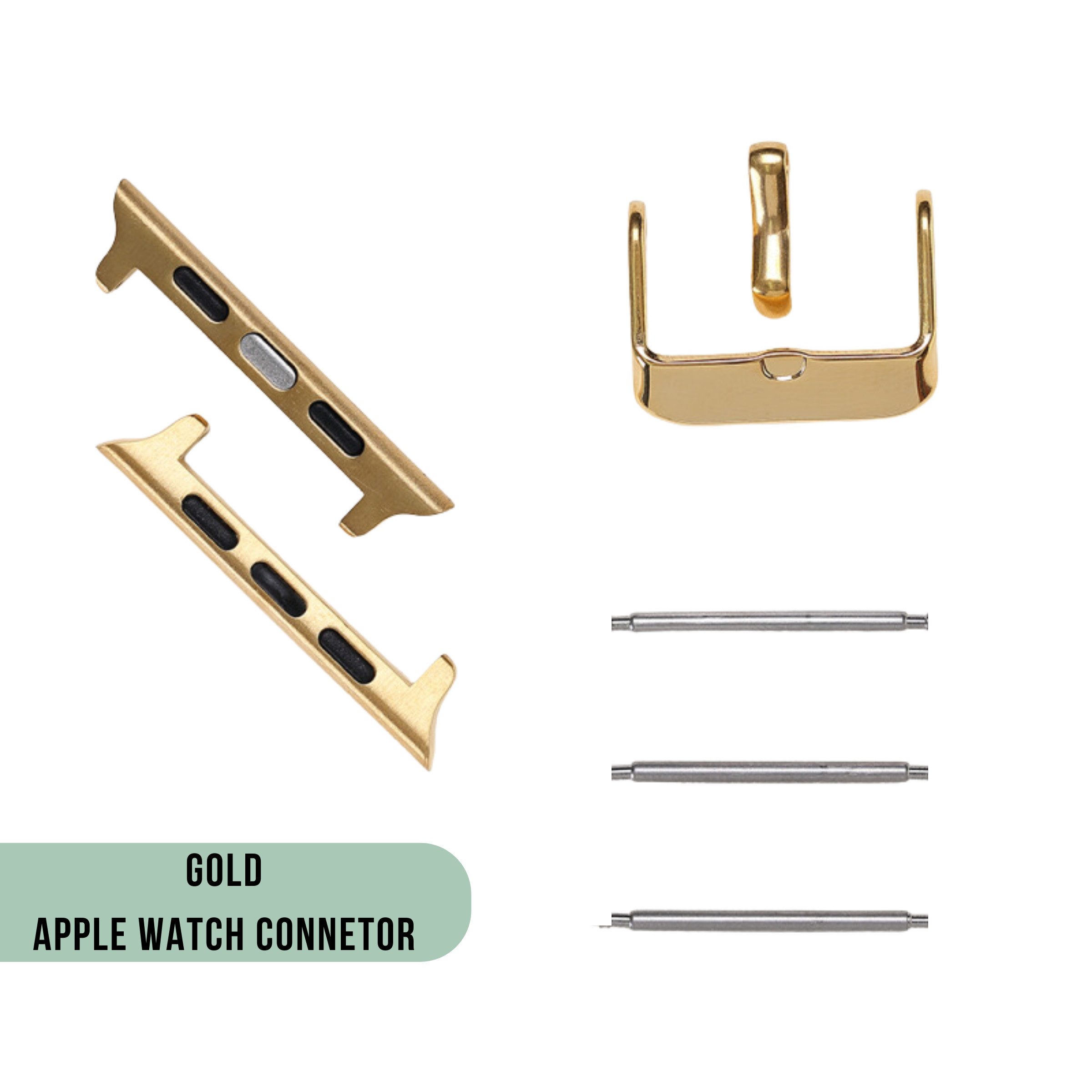 Renna Leather Smartwatch-Armband Metal Connector für Apple Watch 1-2-3 ...