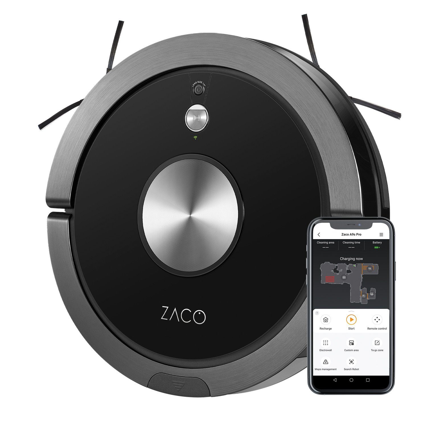 Zaco Nass Trocken Saugroboter A9spro 22 W Mit Wischfunktion App