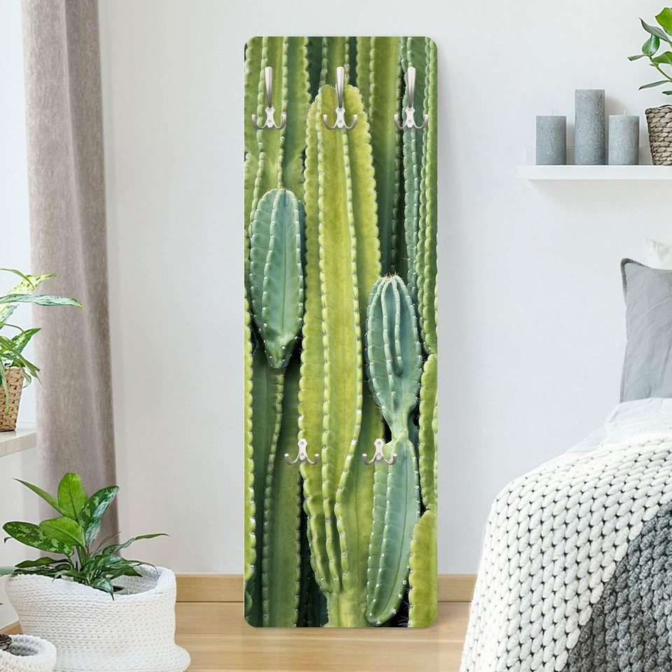 Bilderdepot24 Garderobenpaneel Grün Blumen Floral Botanik Tropisch