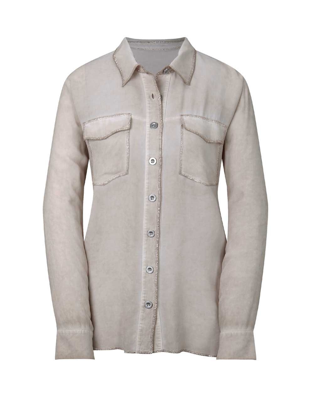 Creation L Shirtbluse Création L Damen Bluse Helltaupe
