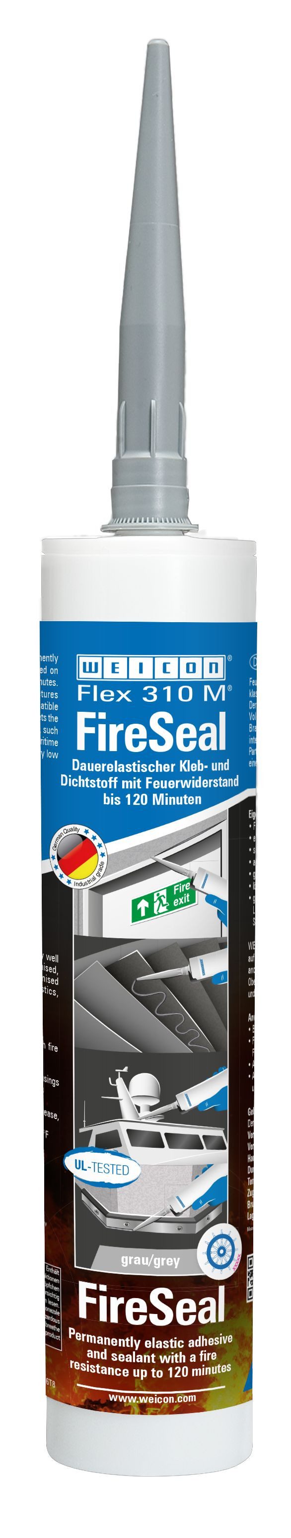 WEICON Dichtstoff Flex 310 M® FireSeal, pastös, (brandhemmend), Feuerwiderstand bis 120 Minuten